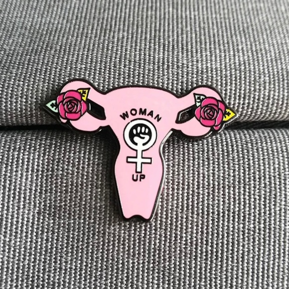 Jewelry | Uterus Ovaries With Flowers Enamel Pin | Poshmark